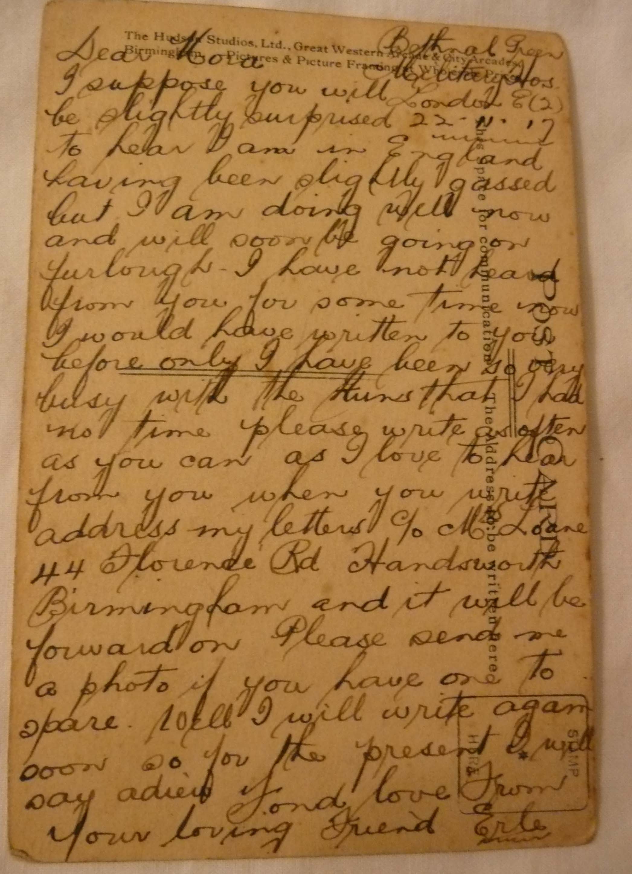 Remembrance Day 2013: Erle Victor Weiss – Family history across the seas